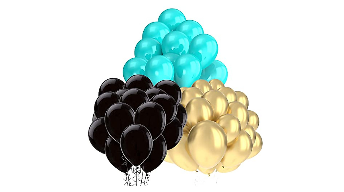 Teal Gold Balloons for Stunning Party Decorations