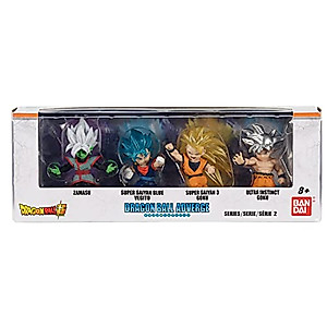 Bandai Namco - Dragon Ball Super - Super Saiyan Vegito, Zamasu, Super Saiyan 3 Goku, Ultra Instinct Goku, Dragon Ball Adverge 2" Figure (Box Set 4)