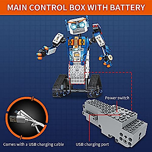 Ulanlan Remote Control Robot Building Kit for Kids 10-14, RC Robot Science Kits STEM Project Building Blocks Robot 447 Pieces