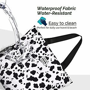 buringer HOMESPON Large Reusable Grocery Shopping Tote Bag Travel Beach Bag for Women Waterproof Bag Tote Bag with Zipper and Pockets for Vacation Gym Hiking