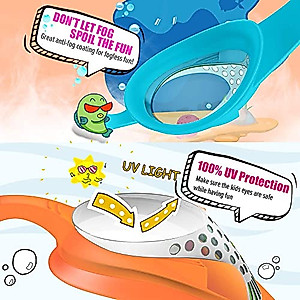 OutdoorMaster Kids Swim Goggles 2 Pack - Quick Adjustable Strap Swimming Goggles for Kids - F