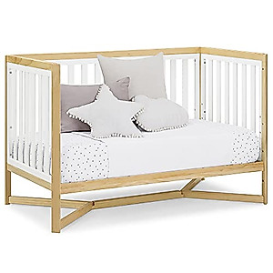 Delta Children Tribeca 4-in-1 Baby Convertible Crib, Bianca White/Natural