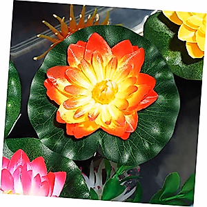 Totority 15pcs Simulated Lotus Leaf Artificiales para Artificial Plants Leaf Decor Artificial Foliage Stem Artificial Pond Plants Lilly Pads Fish Tank Ornament Photo Props