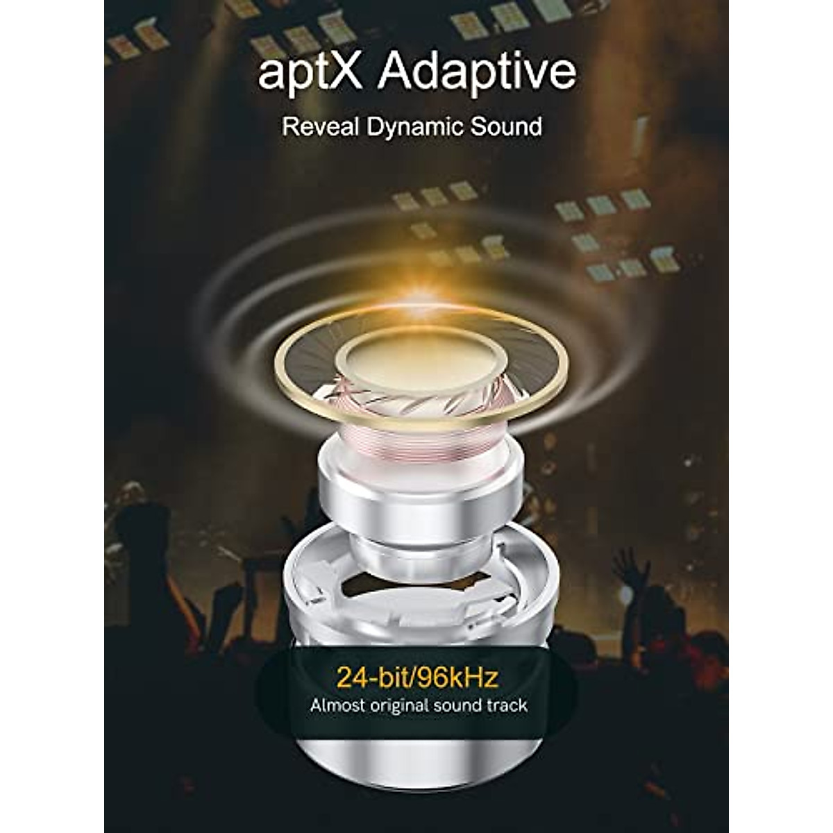 QCY MeloBuds Wireless Earbuds T18 Multipoint Connection Headphones, QCC3050 Bluetooth 5.2 in Ear Lightweight Stereo Earphones, aptX Adaptive Studio Sound Headset, aptX Voice, 30H Playtime