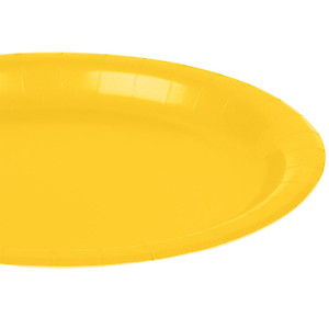 Yellow Sunshine Disposable Paper Plates - 6.75'', 20 Count - Perfect for Birthdays, Weddings, Baby Showers