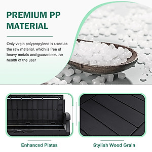 Greesum 70 Gallon Outdoor Storage Bench, Resin Patio Furniture with Armrest,Waterproof and Durable, Perfect to Garden, Poolside and Lawn, Black