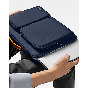 tomtoc 360 Protective Laptop Shoulder Bag for 13 Inch MacBook Pro M2/A2686 M1/A2338 2022-2016, MacBook Air M3/A3113 M2/A2681 M1/A2337 2024-2018, 13-in Surface Pro 10/9, Water-resistant Accessory Case