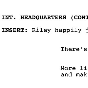 Inside Out Screenplay Poster (up to 24" x 36") - Minimalist - Movie - Film - Script - Animation - Joy - Sadness - Bing Bong - Pixar - Rain