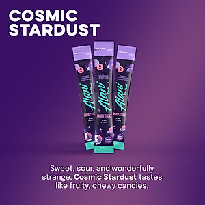Alani Nu COSMIC STARDUST Energy Sticks | Energy Drink Powder | 200mg Caffeine | Pre Workout Performance with Antioxidants | On-The-Go Drink Mix | Biotin, B Vitamins | Zero Sugar | 5 Calories | 10 Pack
