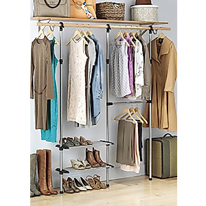 Whitmor 2 Shelf 2 Rod Closet System - Adjustable Closet Maximizer