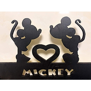 KL Mick Door Hooks,Disney Mickey Mouse Cartoon Animation Coat Hooks,Key Holder,Key Hanger for Wall、Entryway and Living Room,Gift,5 Hooks Holder (a5)