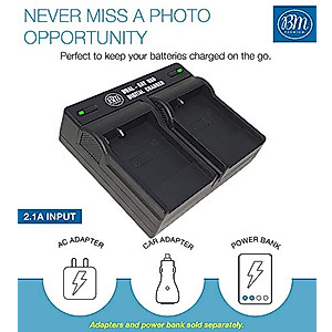 BM Premium 2 Pack of LB-060 Batteries and Dual Bay Battery Charger for Kodak PixPro AZ251, AZ361, AZ362, AZ365, AZ421, AZ501, AZ521, AZ522, AZ525, AZ526 Cameras