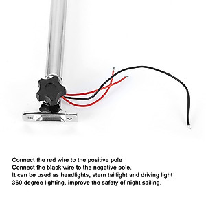 PerGar 12V‑24V Navigation Signal Stern Lamp, Marine Boat Yacht Pontoon Navigation Anchor Light, 360 Boat Navigation Lights for Marine Yacht Fishing Boats Speedboats