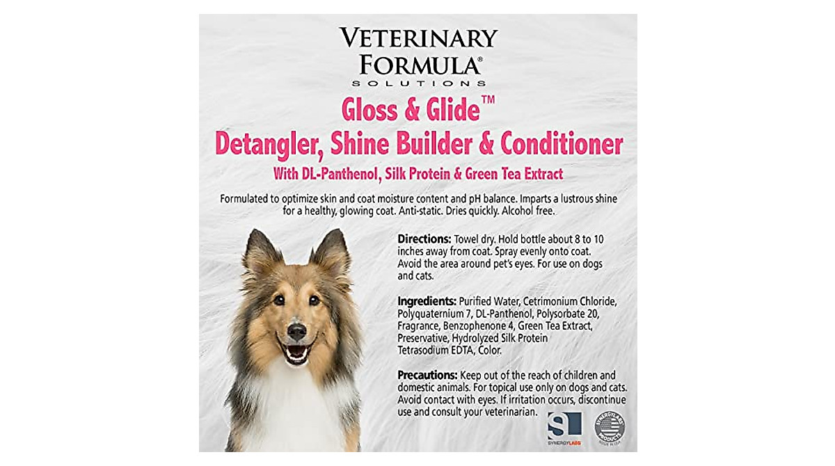 Veterinary Formula Solutions Gloss & Glide Detangler, Shine Builder ...