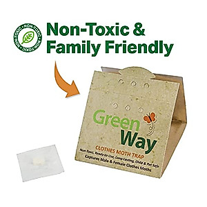 Greenway Clothes Moth Traps (24 Traps) - Moth Traps for Clothes Closets - Alternative to Cedar Balls and Moth Balls for Closet - Pheromone Attractant