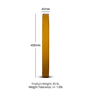 Titan Fitness 35 LB Yellow Elite Olympic Bumper Plate, Competition Weight Plates, Rubber with Steel Hub Insert, Sold Individually, For Olympic Weightlifting and Cross-Training Workouts