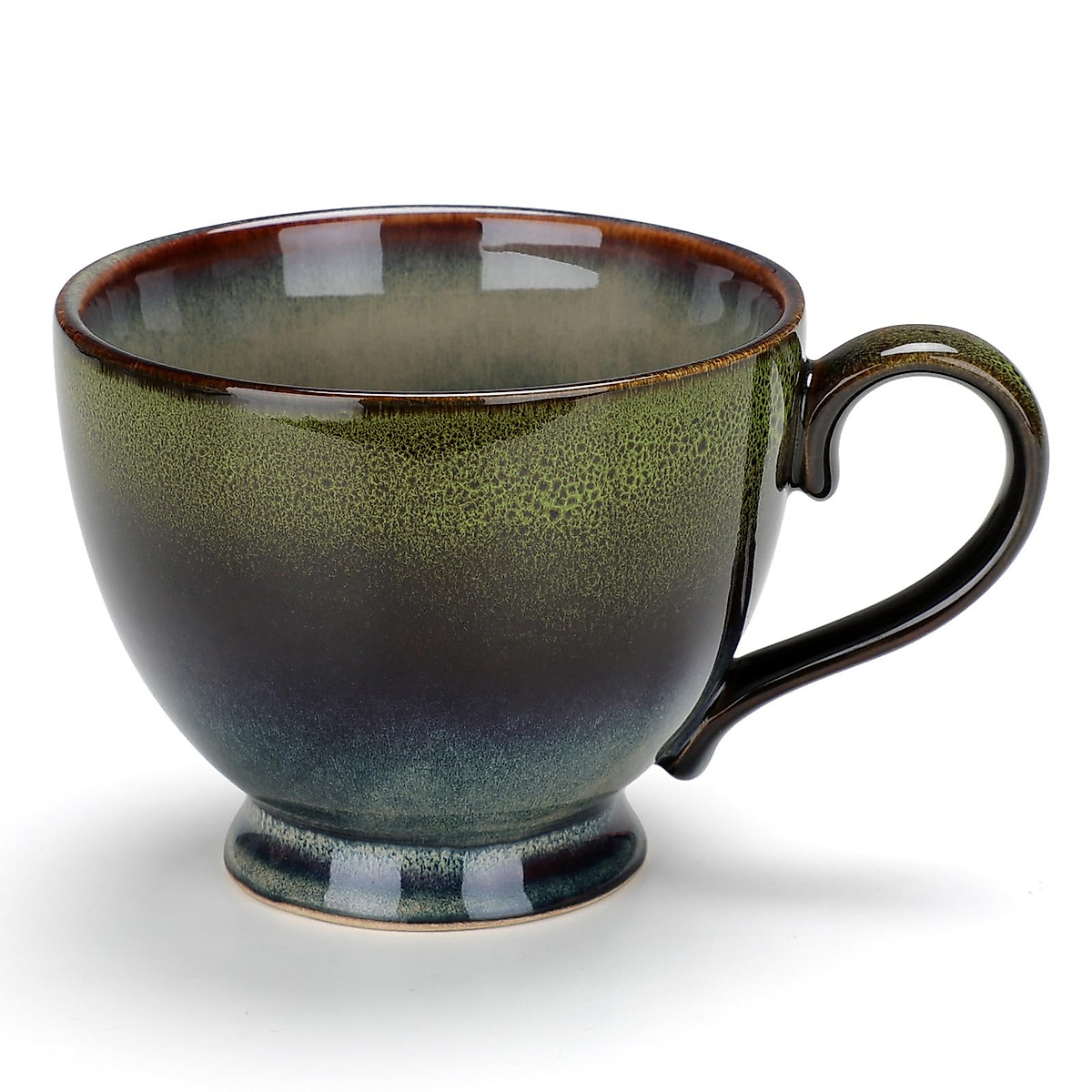 CosyCorner 17 Ounce Ceramic Coffee Mug Tea Cup, Large-sized Black Coffee Mug Perfect for Coffee, Cappuccino, Latte, Tea, Cocoa, Cereal, Hot Chocolate, Ice Cream Bowls