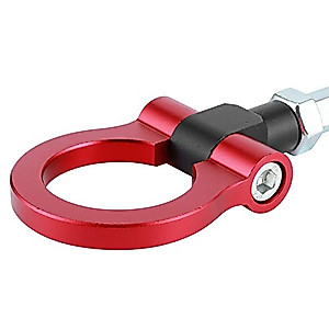 Tow Hook Ring,T6061 Billet Aluminum Heavy Duty Tow Hook Folding Strap Racing IS2303 Fit for BRZ/Impreza/WRX/STi(Red)