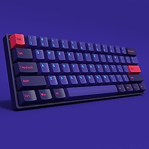 YUNZII AKKO NEON 3061 61 Keys Bluetooth 5.0 Wireless/Wired Mechanical Keyboard with RGB, NKRO, PBT Keycap,Programmable (Gateron Green Switch)