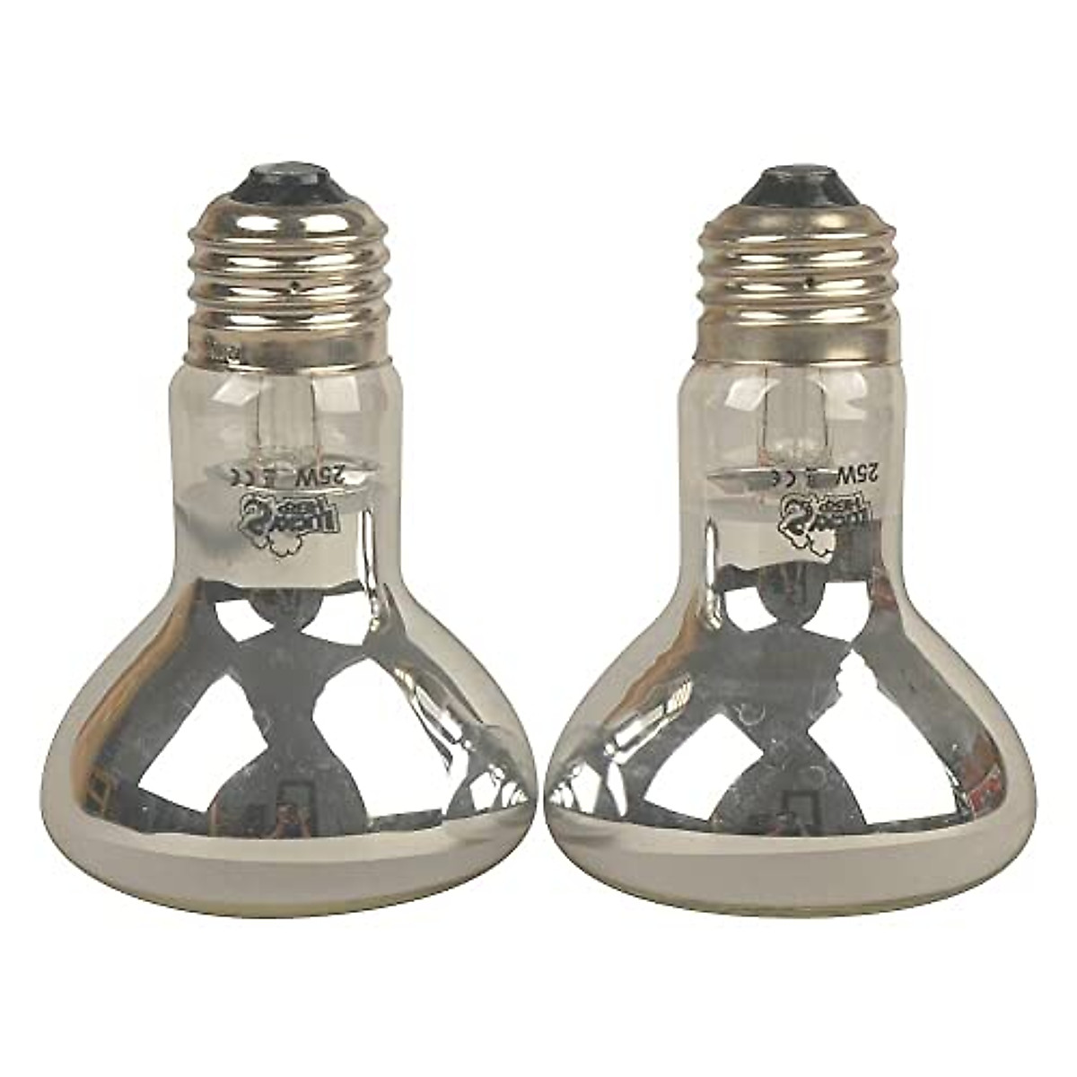 LUCKY HERP Reptile Basking Spot Lamp,Daylight Heat Bulb,2-Pack (25W)