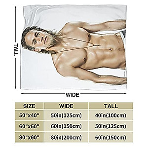 LFJKNU Charlie Hunnam Ultra-Soft Brot-Hers Micro Fleece Flannel Blanket Printed Soft Home Decor Warm Anti-Pilling Throw Blanket for Couch Bed Sofa 80" x60