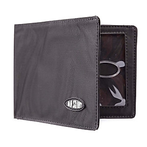 Big Skinny Men's Super Skinny Bi-Fold Slim Wallet, Holds Up to 30 Cards, Black