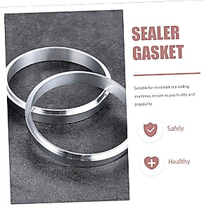 CRAFTHROU 2pcs Coffee Makers Sealing Ring Silver Cup Seal Replacement Aluminum Sealing Machine Ring Cup Sealer Machine Parts
