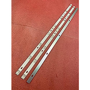 LED Strip(3) Compatible with 40FD5406 Toshiba L40F3301B 40A730U 40l2600 TCL 40DS500 F40S5916 TOT_40D2900_3x8_3030C L40E5800A L40F330