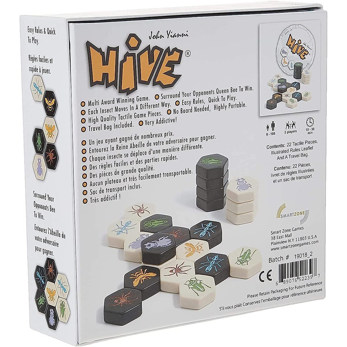 Hive Board Game - A Game Crawling with Possibilities Bundle with Mr Dice Drawstring Bag