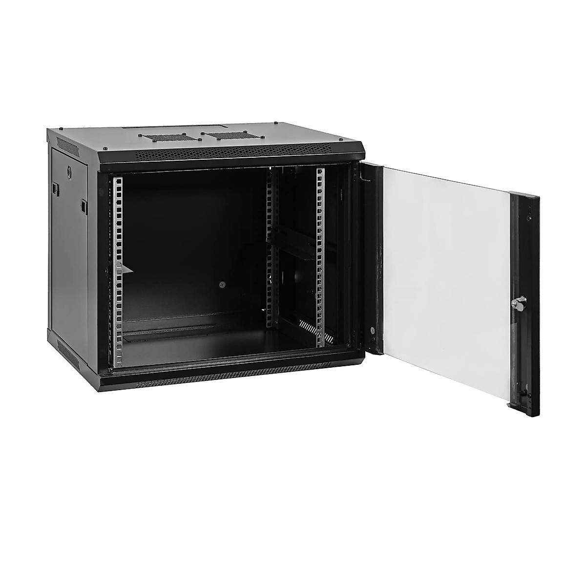 AEONS 9U Professional Wall Mount Network Server Cabinet Enclosure 19-Inch Server Network Rack 16-Inches Deep Black