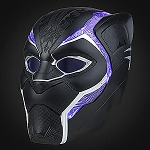 Marvel Legends Premium Electronic Role Play Helmet with Light FX and Flip-Up/Down Lenses, Black Panther Roleplay Item