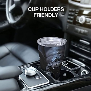 EKPRAVDKTF Black Spider 20oz Insulated Stainless Steel Tumbler With Lids And Straws, Double Wall Vacuum Travel Coffee Mug, Thermal Cup For Cold & Hot Drinks, Reusable Metal Straw & Brush