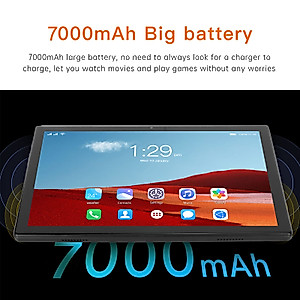 GLOGLOW Tablet, 10.1 Inch Tablet 2 in 1 Front 5 MP Rear 13 MP for Office (US Plug)