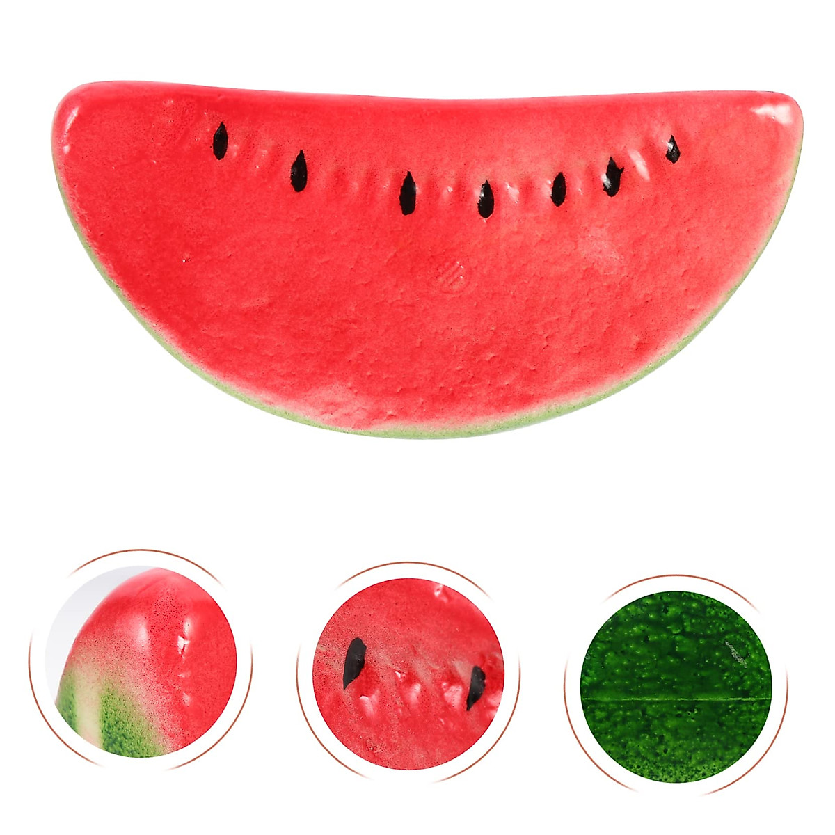ORFOFE 24 Pcs Simulated Watermelon Photo Prop Fake Watermelon Slices Watermelon Toy Fake Watermelon Prop Faux Vegetables Children Toys Artificial Food Foam Red Fruit Slices