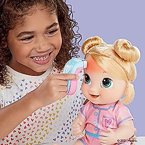 Baby Alive Lulu Achoo Doll, 12-Inch Interactive Doctor Play Toy with Lights, Sounds, Movements and Tools, Kids Ages 3 and Up, Blonde Hair