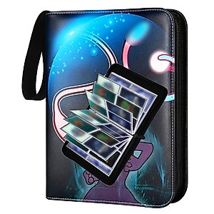 YINRTELM Card Binder for Pokemon Cards, 520 Pockets with 65 Removable Sleeves, Card Holder 4-Pocket for Pokemon TCG, CCG, MTG Cards etc, Card Collector Zipper Album Book for Kids Gift
