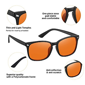 Okany Blue Light Blocking Glasses Gaming ESports Computer Glasses Powerful Professional Screen Filter, 2.0 Upgraded Technology Anti-Fatigue Anti Glare UV Protection Game Glasses for Women Men