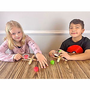Craft Stick Catapults Kit – Supplies for 30 Catapults, Complete STEM Project for Kids with Instructions
