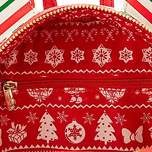 Loungefly Minnie Mouse Christmas Holiday Themed Womens Double Strap Shoulder Bag Purse