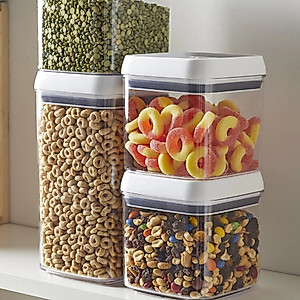 Nulwusk Canister Pack of 8 - Flip Tite Food Storage Container Set Kitchen Pantry Organization Canisters Airtight Food Storage Container Set