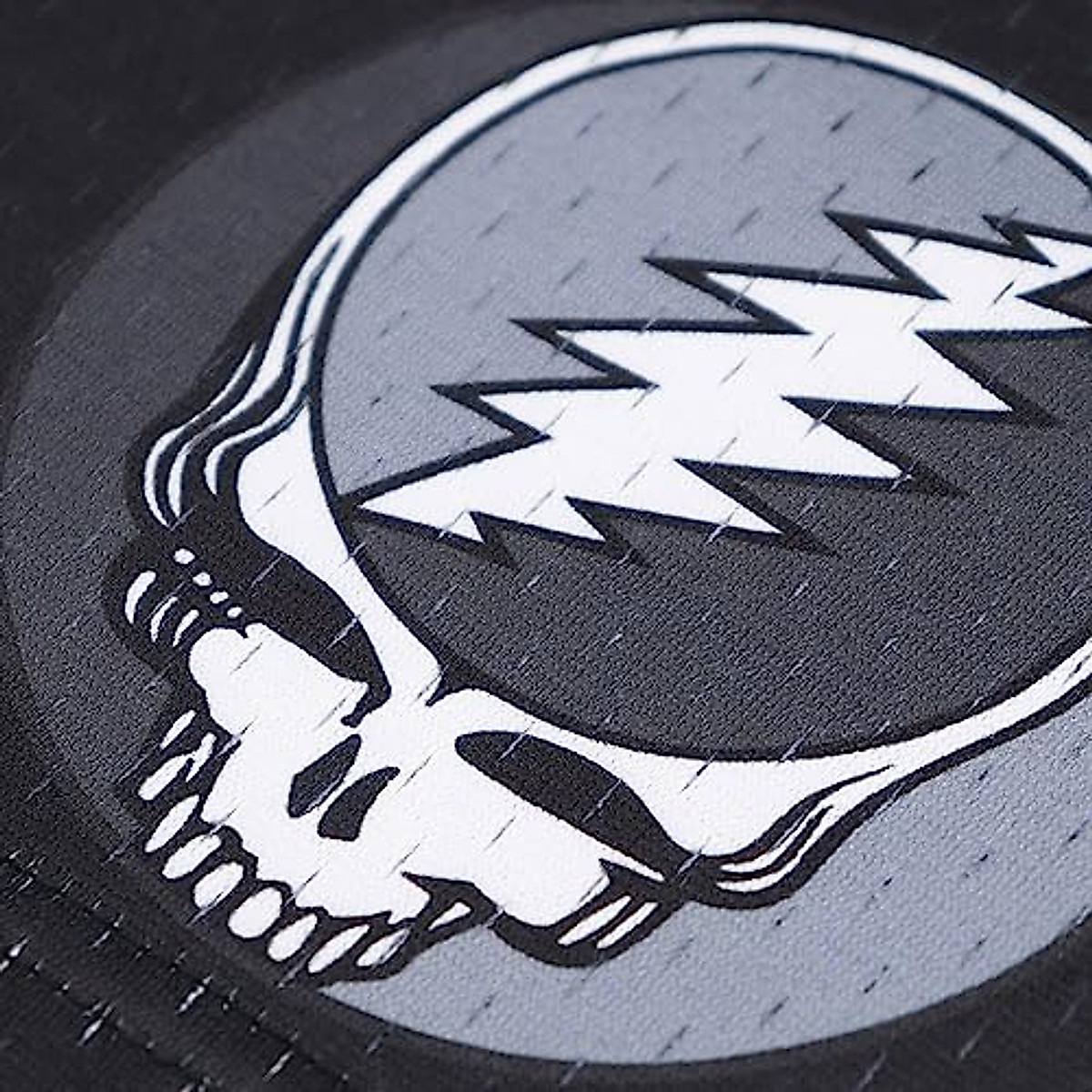 SEC.119 Grateful Dead Steal Your Face Mesh Shorts | Black & White Officially Licensed Apparel | Large