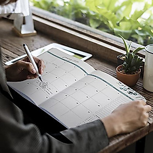 Simplified 2023-2024 Monthly Planner and Calendar Book - Beautiful Modern Greenery To Do List Notebook Easily Organizes Your Tasks to Boost Productivity - Runs Until December 2024