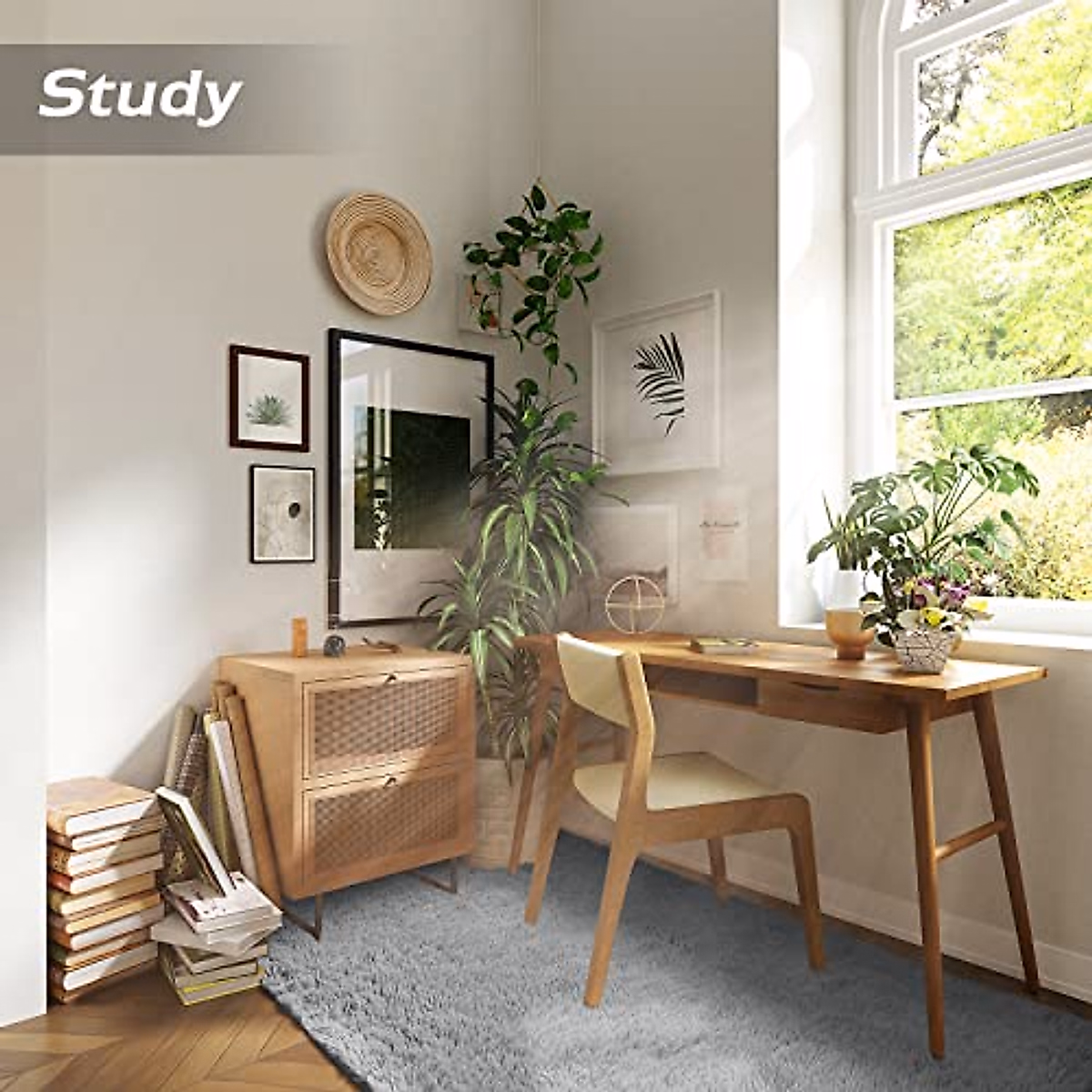 REDASW Soft Shaggy Rugs，4x6 Feet Area Rug，Anti-Skid Fluffy Carpets for Bedroom Living Room, Fuzzy for Kids Baby,Nursery, Dorm Shag Rugs for Girls Boys,Teen's Room,Grey