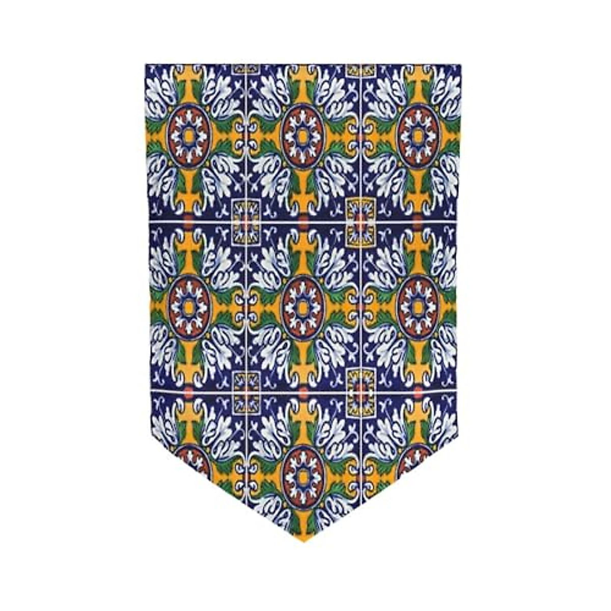 Mexican Talavera Tile Pattern Premium Garden Flags - Garden Decoration Flags/Yard Decoration Flags/Outdoor Garden Flags/Two Shapes Available