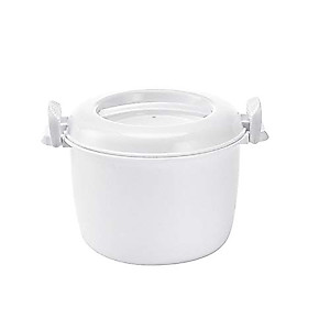 Perezy Microwave Rice Cooker Multifunction Small Lunch Container Microwave Cooker Cookware for Microwave Oven 17.5x21x14cm