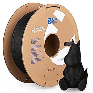 JUSTMAKER Matte PLA+ 3D Printer Filament, Upgrade Cardboard Spool, Dimensional Accuracy +/-0.03mm, 1.75mm, 1kg