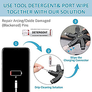 iPhone Cleaning Kit Port Cleaner Repair & Restore Tool for iPad Pro Watch Cell Phone Charging Port, Lightning Charger Cables Speaker Airpod Cleaning Putty Dust for All Devices - Snowflake Multitool
