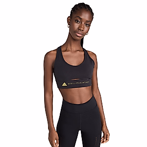 adidas by Stella McCartney Women's TrueStrength Yoga Medium Support Bra, Black, XS