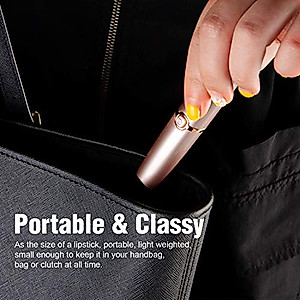 ARCESS Electric Eyebrow Hair Remover Trimmer, Portable Battery-Operated Painless Eyebrow Epilator Removal Razor Tool with LED Light for Women's Eyebrow Ear Hair Nasal Hair Beard