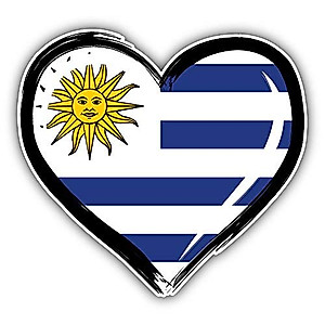 DG Graphics Uruguay Grunge World Flag Art Decor 5'' x 5'' Magnet Vinyl Magnetic Sheet for Lockers, Cars, Signs, Refrigerator